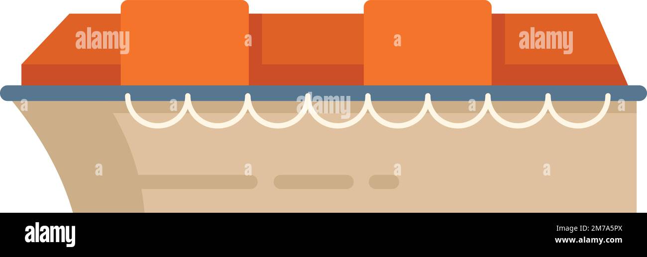 Vest rescue boat icon flat vector. Sea life. Search safety isolated ...