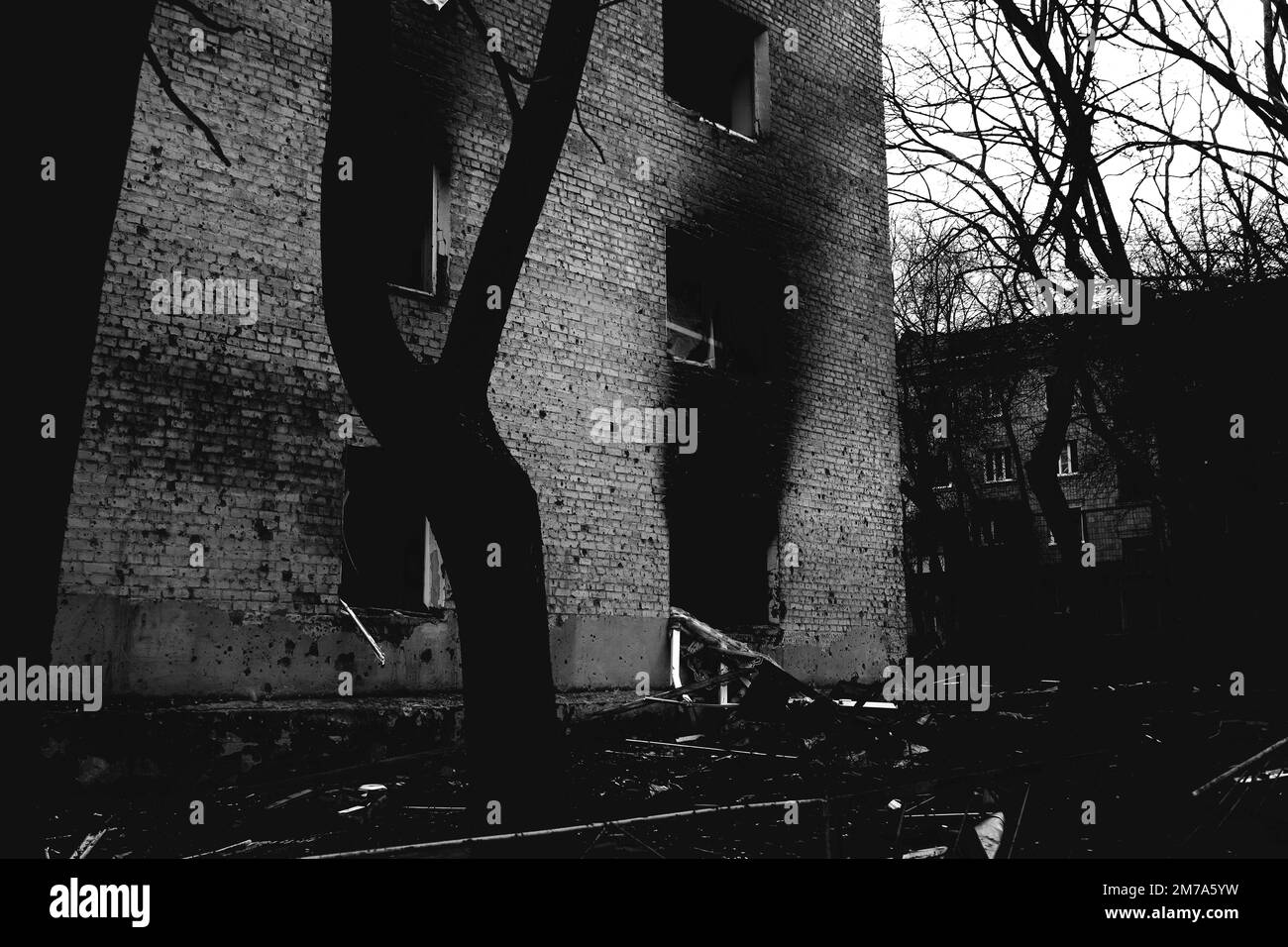 War in Ukraine, dark horror photography Stock Photo - Alamy