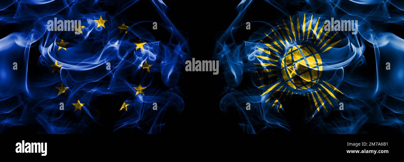 Flags of EU, European Union vs Organizations, Commonwealth, nations ...