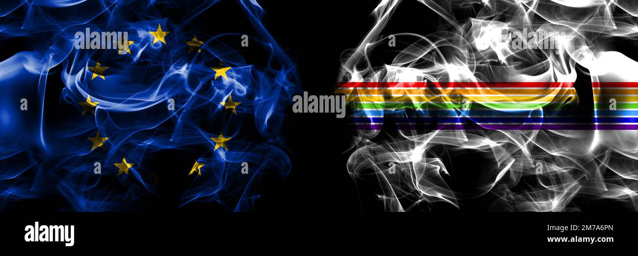 Flags of EU, European Union vs Russia, Russian, Jewish Autonomous ...