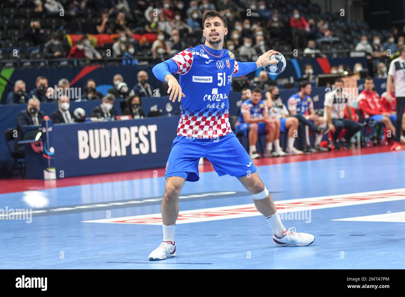 Ivan Martinovic (Croatia). EHF Euro 2022. Main Round Stock Photo - Alamy