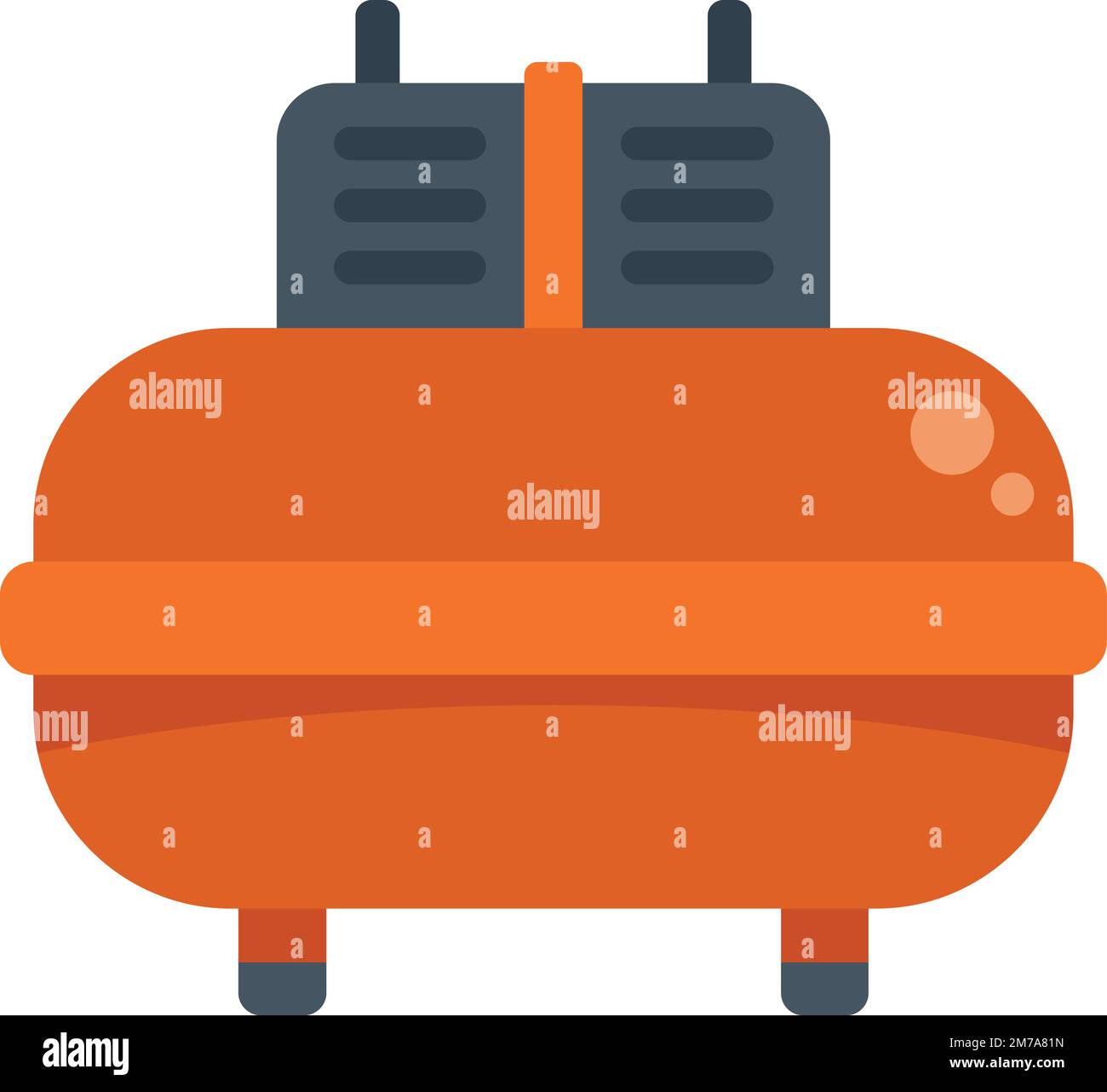 Compressor icon flat vector. Air machine. Pump tank isolated Stock ...