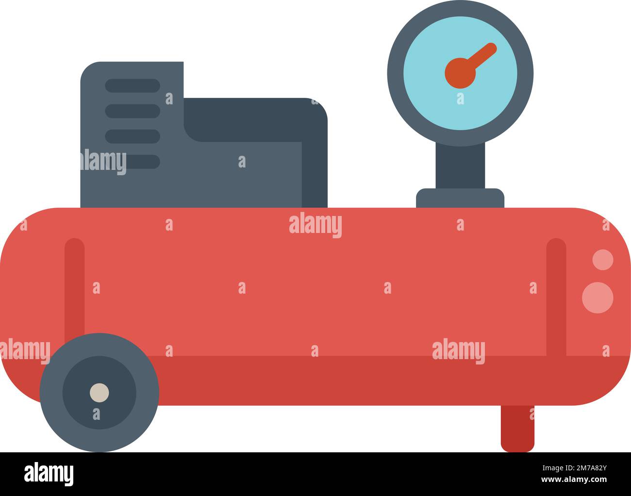 Air compressor icon flat vector. Machine pump. Pressure tank isolated ...