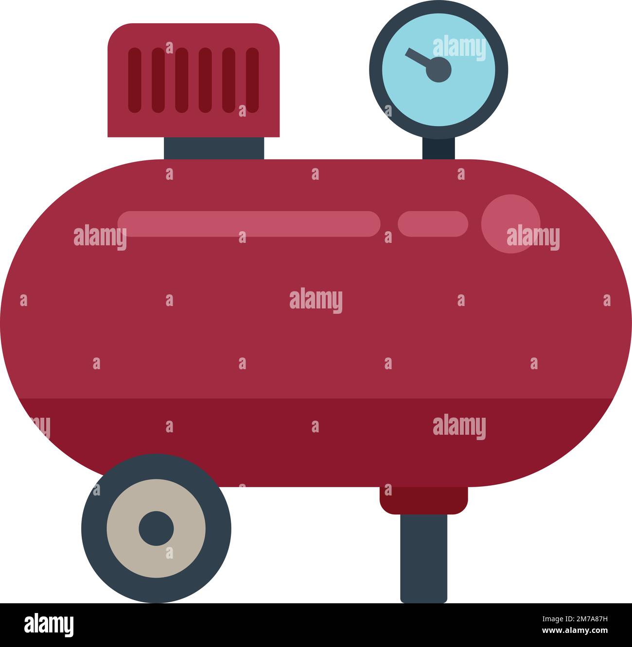 Pressure compressor icon flat vector. Air machine. Pump tank isolated ...