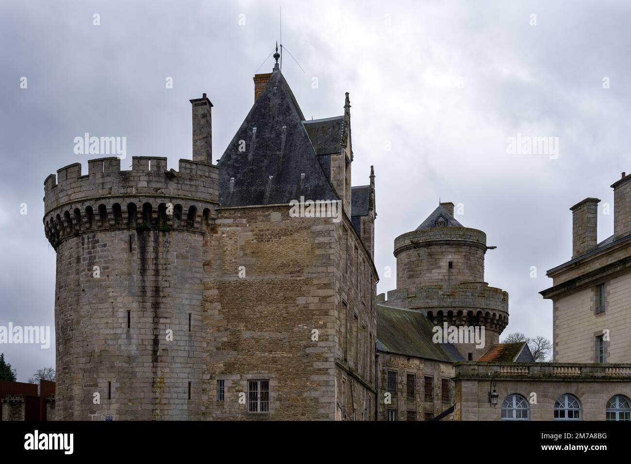 Medieval castle of the Dukes of Alençon, Normandy, France Stock Photo ...