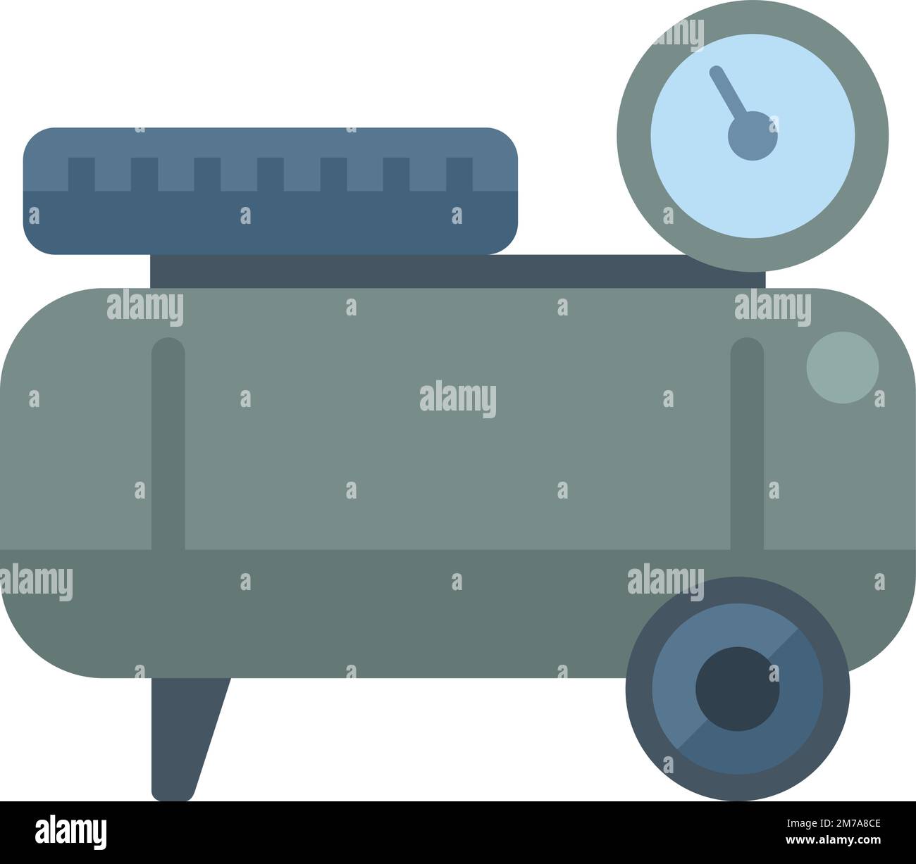 Paint compressor icon flat vector. Air machine. Pressure tank isolated ...