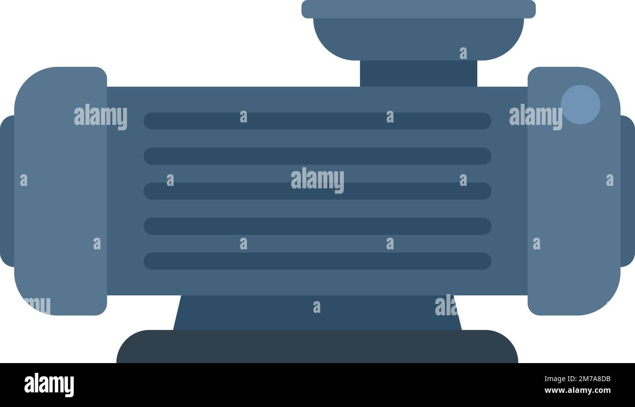 Motor compressor icon flat vector. Air machine. Tank pressure isolated ...