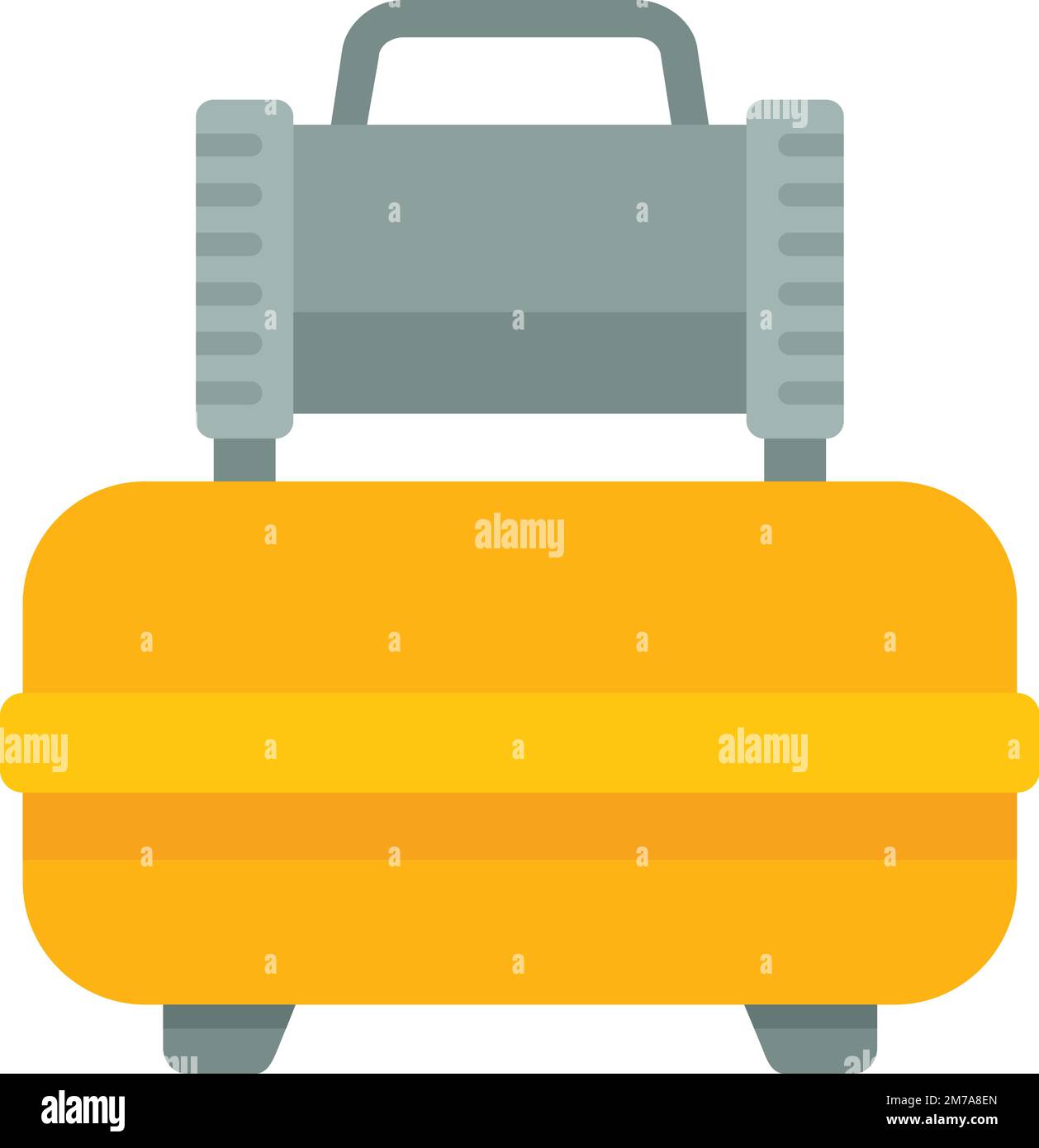 Electric compressor icon flat vector. Air machine. Motor tool isolated ...
