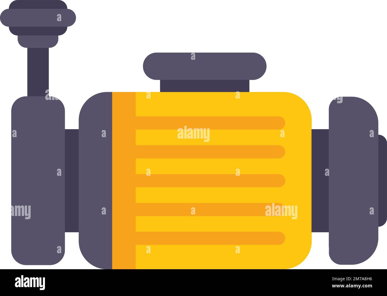 Compressor tool icon flat vector. Air machine. Tank pressure isolated ...