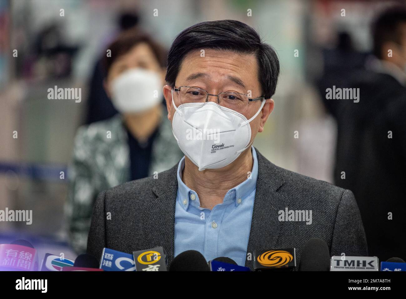 Hong Kong, Hong Kong. 08th Jan, 2023. Chief Executive John Lee Ka-chiu ...