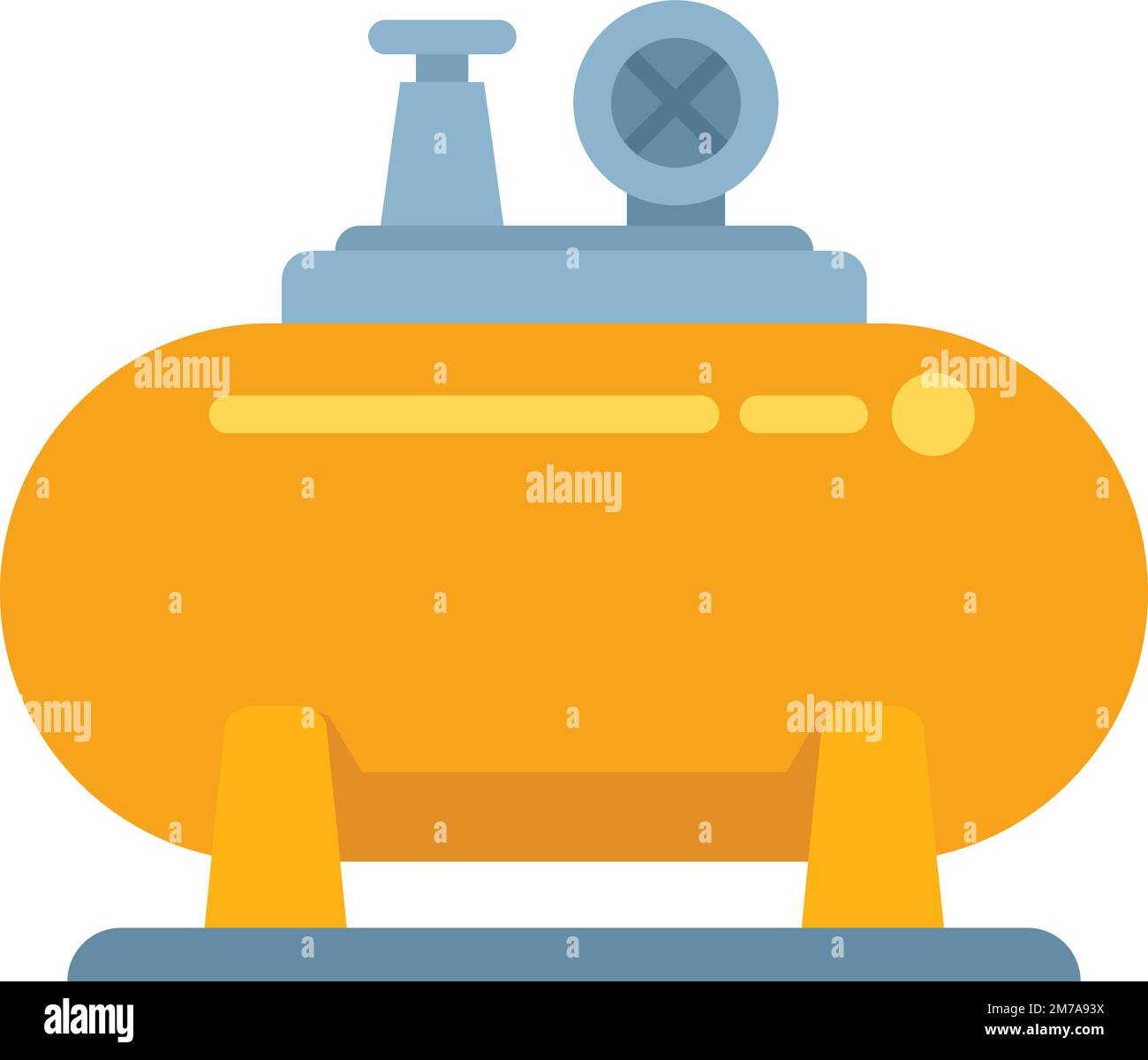 Spray compressor icon flat vector. Air machine. Pressure tank isolated ...