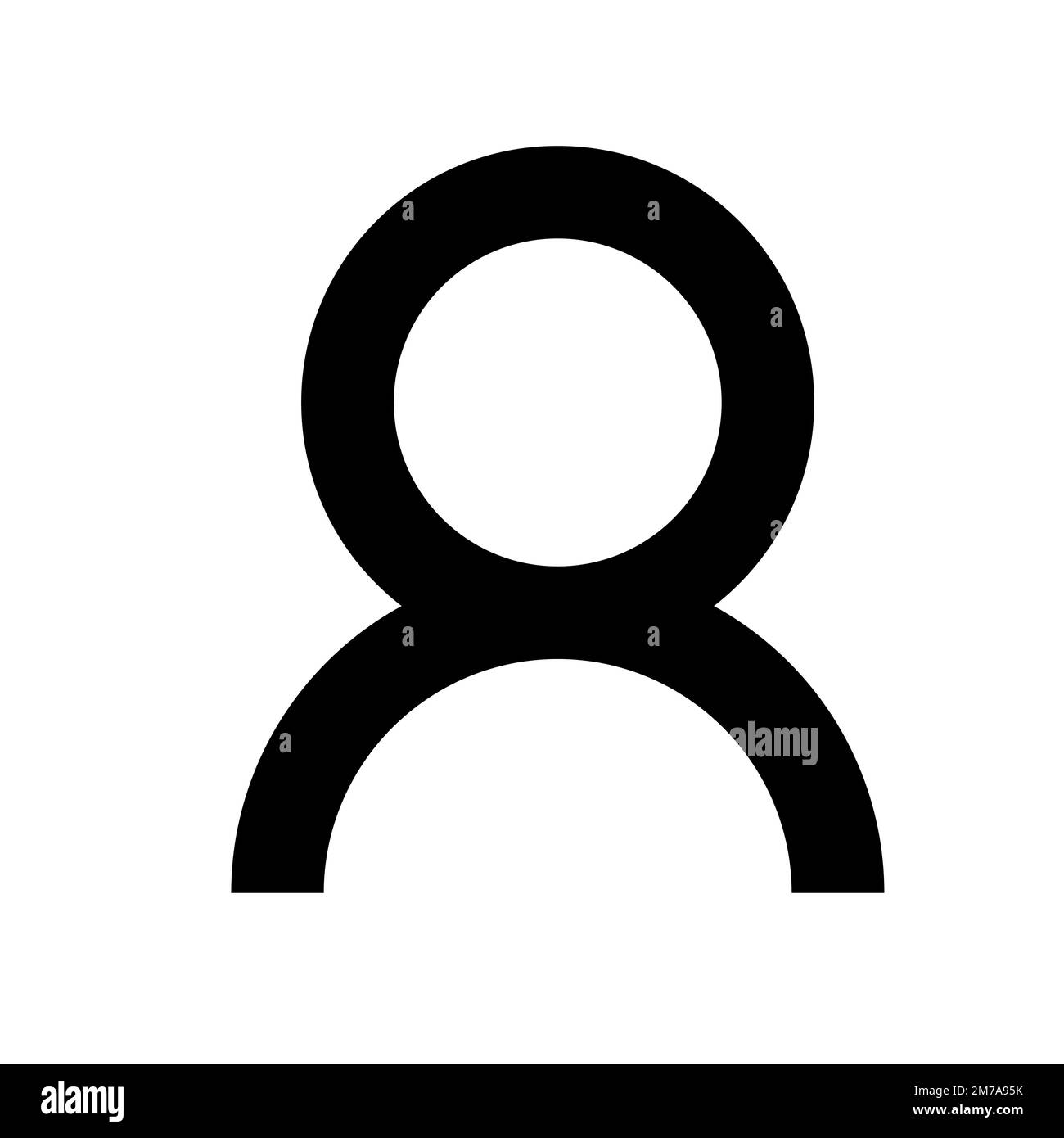 User Icon Line Isolated On White Background Black Flat Thin Icon On