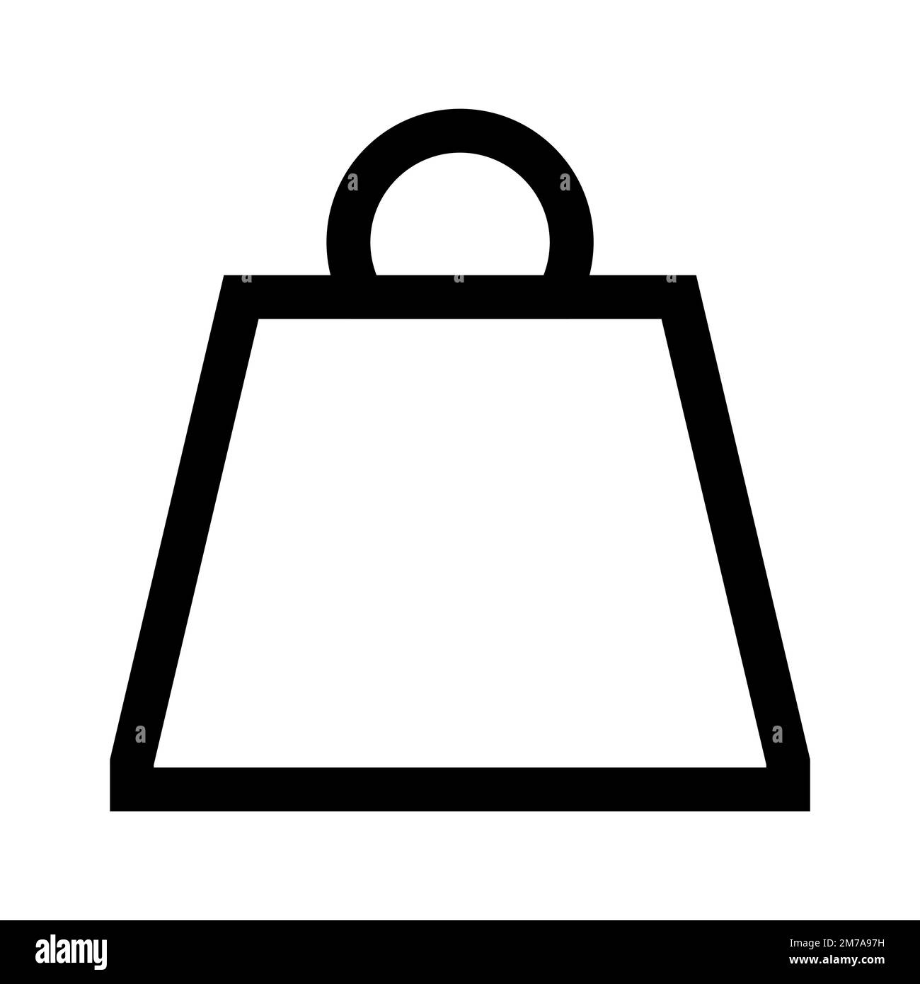Weight icon line isolated on white background. Black flat thin icon on ...