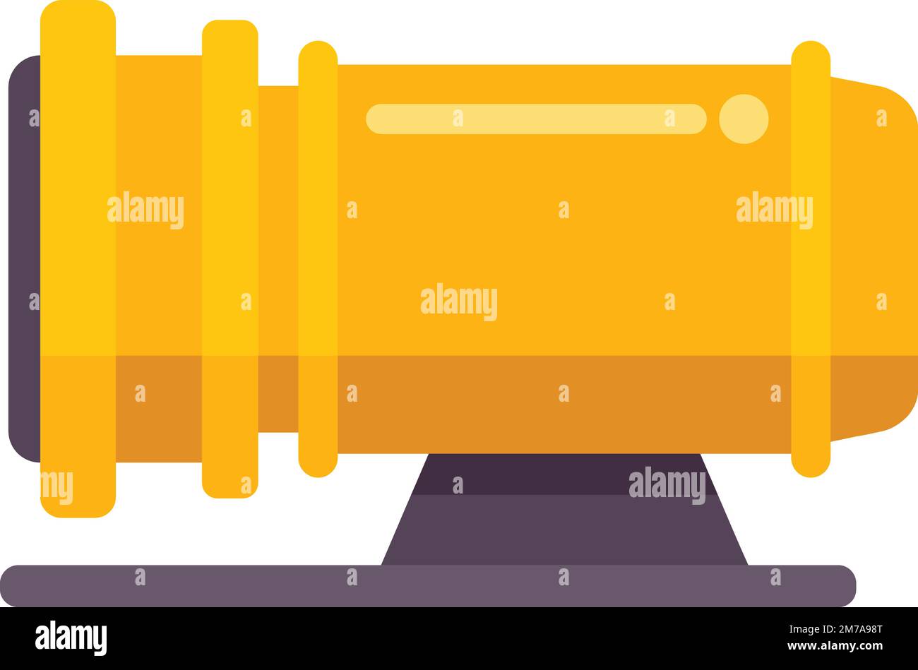 Compressor equipment icon flat vector. Air machine. Electric motor ...