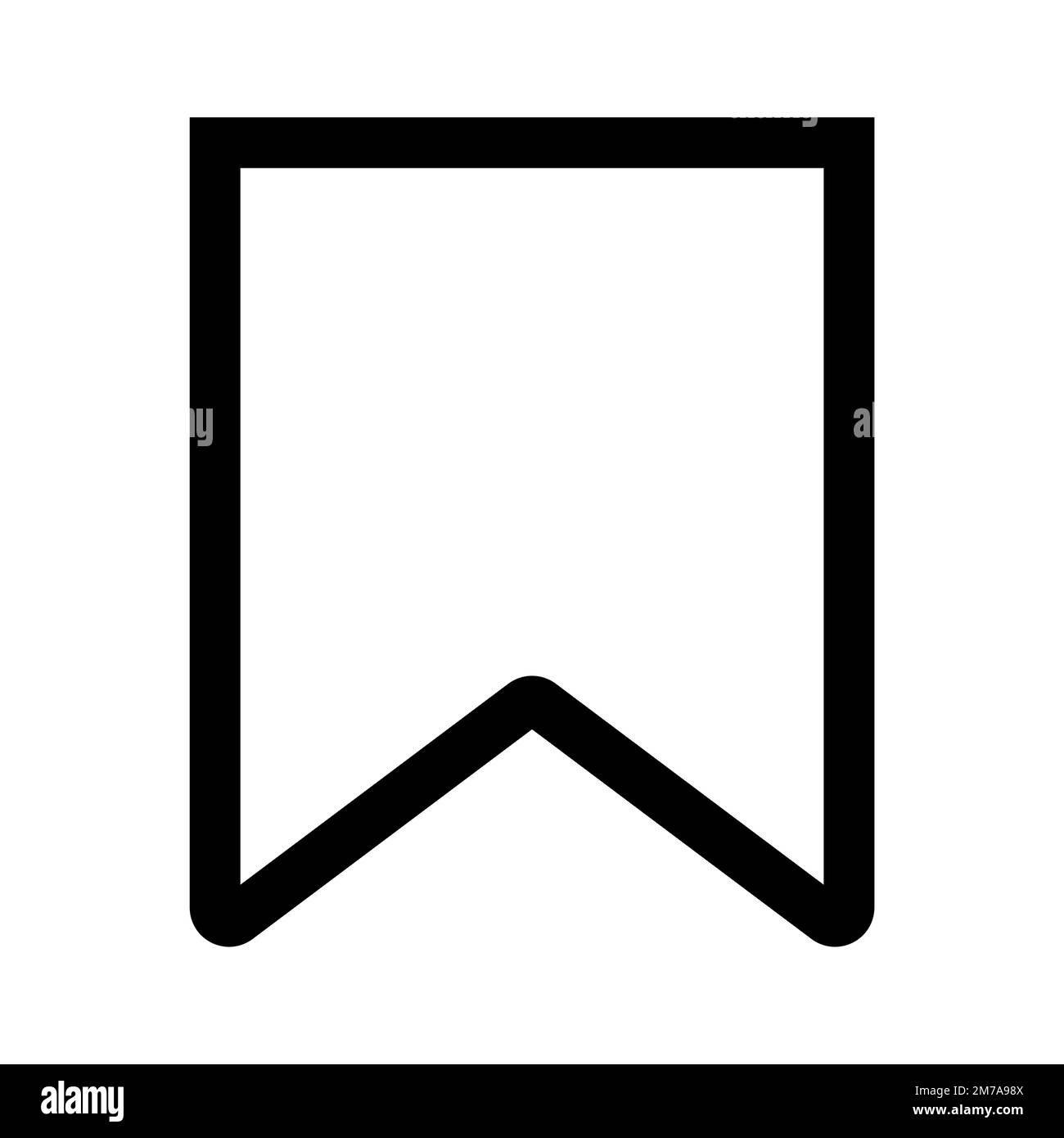 Bookmark icon line isolated on white background. Black flat thin icon ...