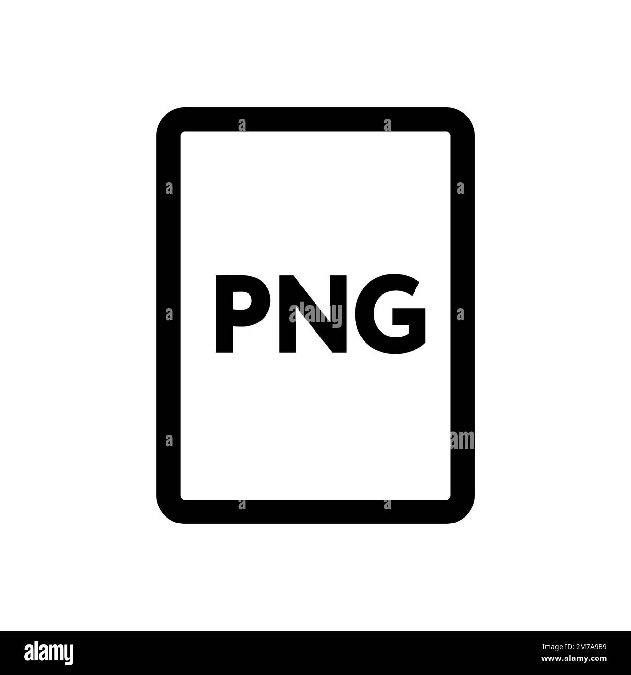Png File Icon Line Isolated On White Background Black Flat Thin Icon