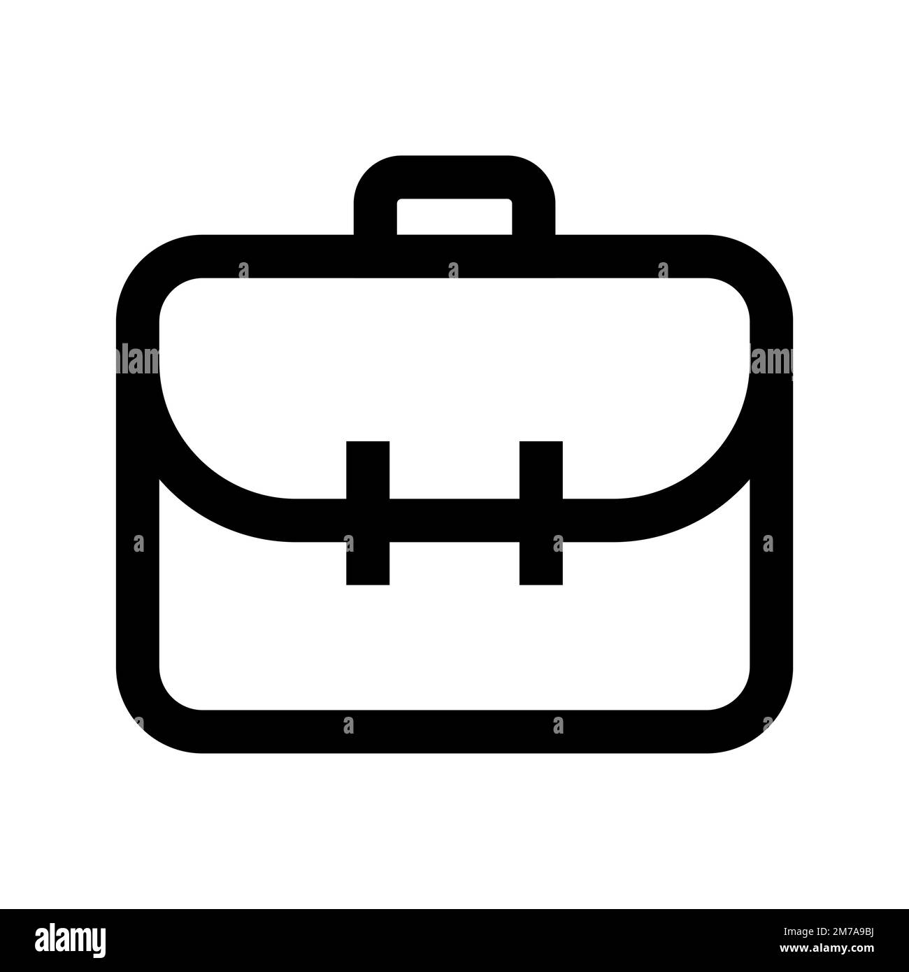 Portfolio icon line isolated on white background. Black flat thin icon ...