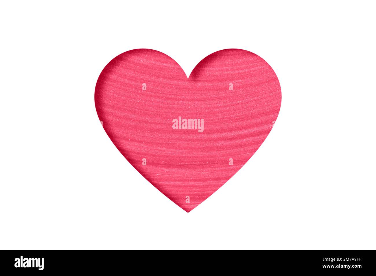 Valentines Day signs, banner or card. Paper art magenta heart isolated ...