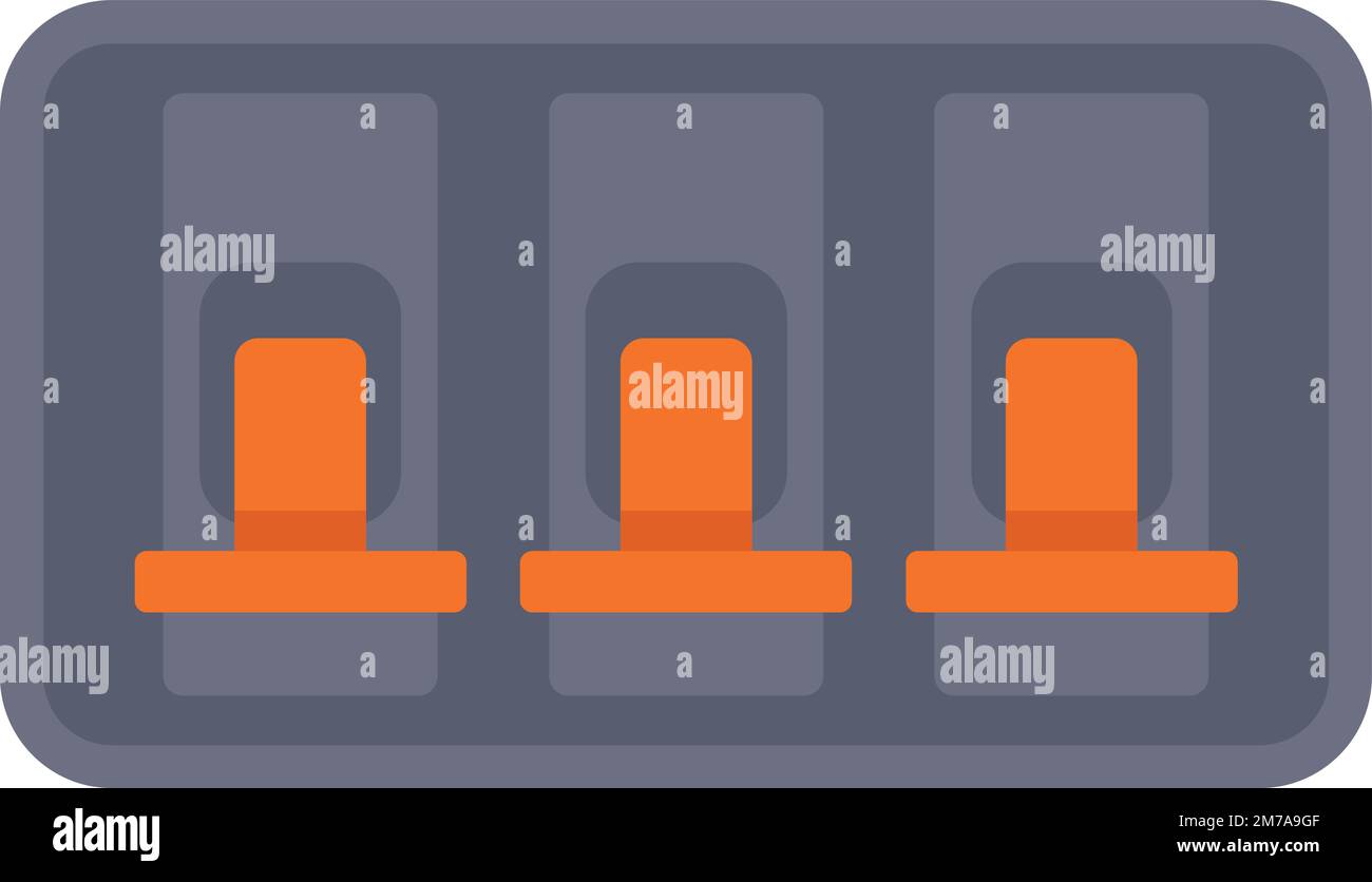 Electrical breaker icon flat vector. Safety power. Home electric ...