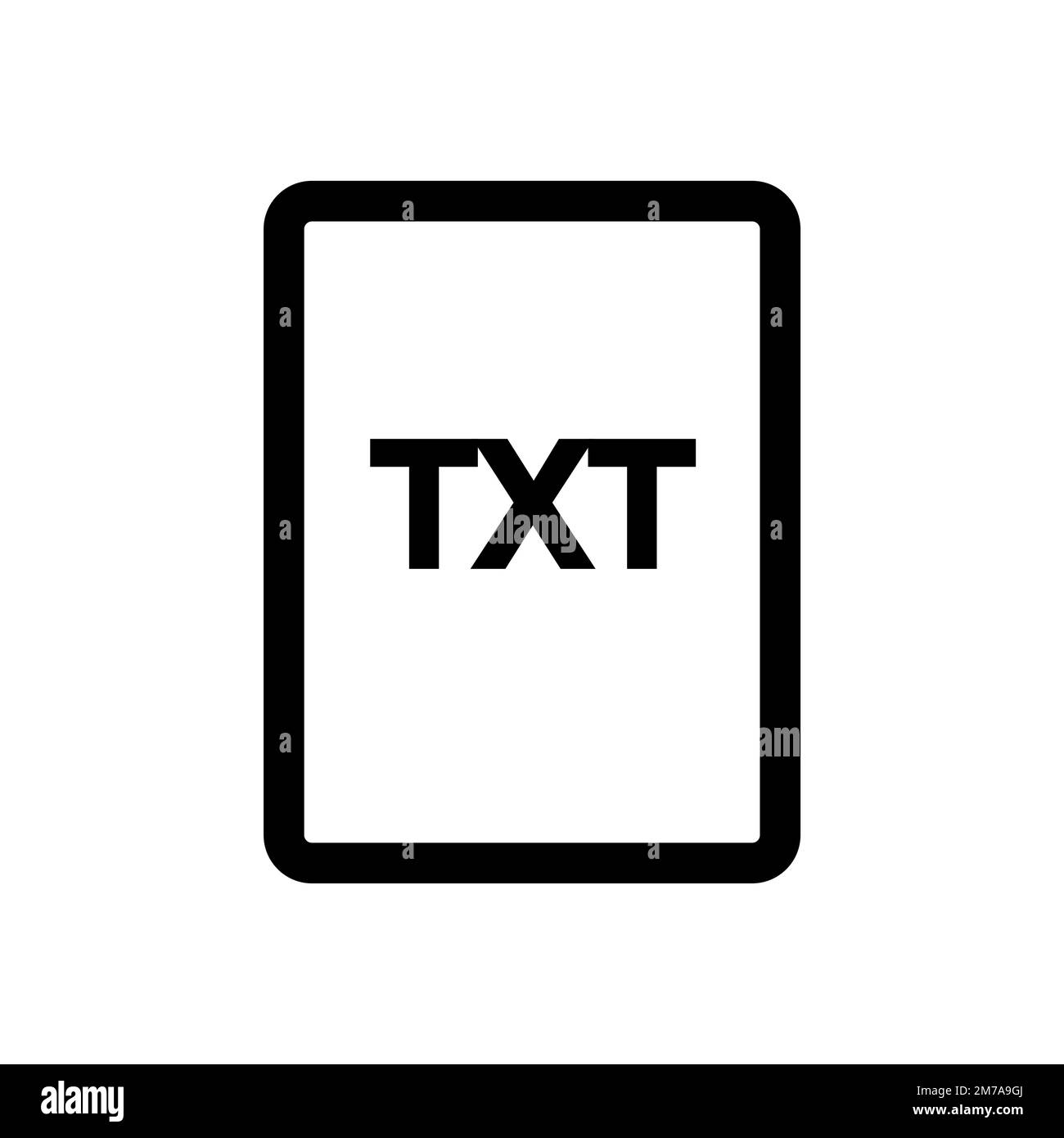 TXT file icon line isolated on white background. Black flat thin icon ... TXT file icon line isolated on white background. Black flat thin icon ...