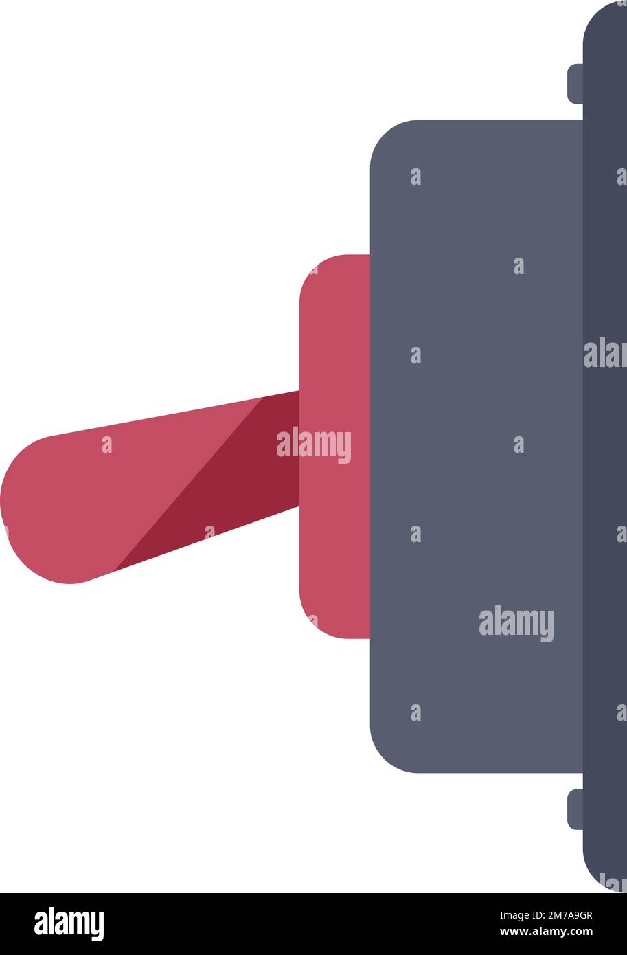 Light breaker icon flat vector. Box panel. Circuit power isolated Stock ...