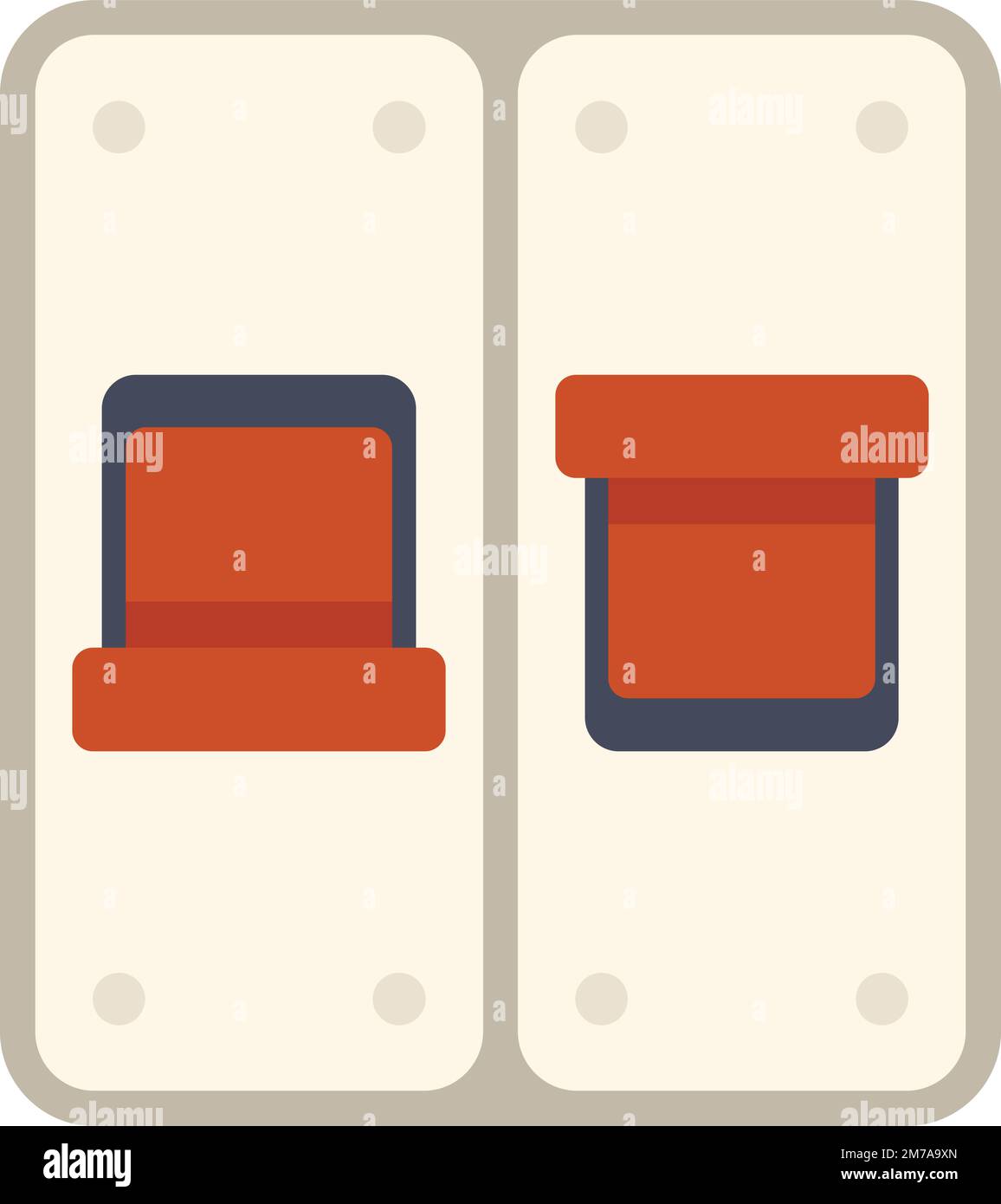 Power breaker icon flat vector. Fuse box. Safety power isolated Stock ...