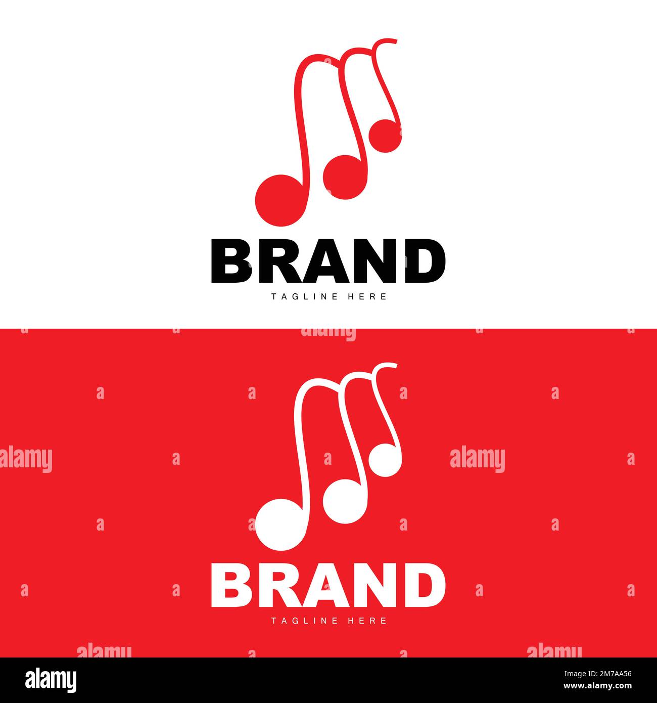 Simple Music Rhythm Logo, Musical Note Song Tone Vector Design Stock ...