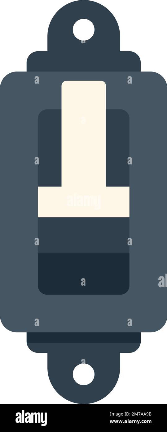 Breaker switch icon flat vector. Circuit box. Safety panel isolated ...
