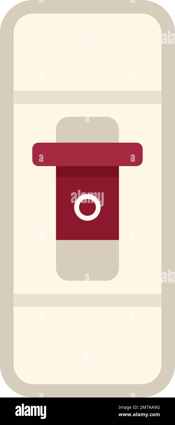 Fuse breaker icon flat vector. Switch panel. Home power isolated Stock ...