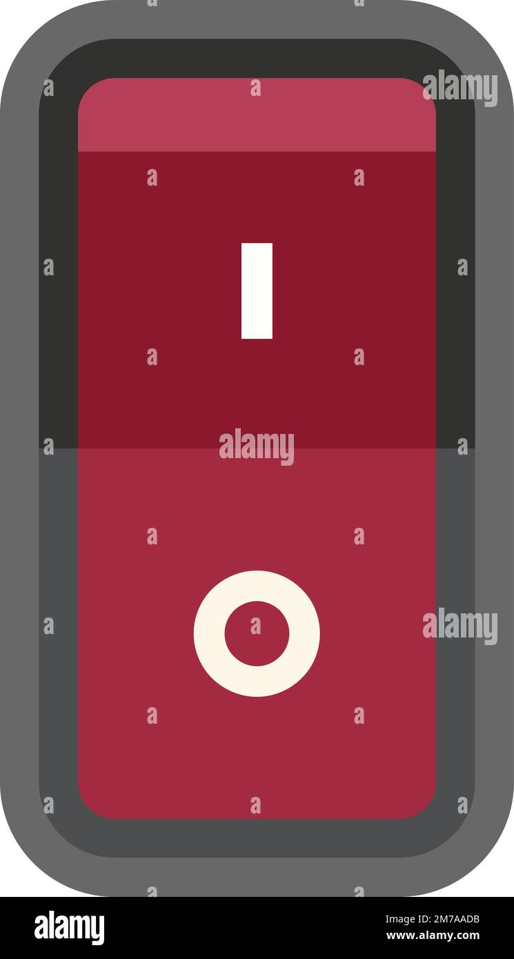 Circuit breaker icon flat vector. Electric box. Fuse panel isolated ...