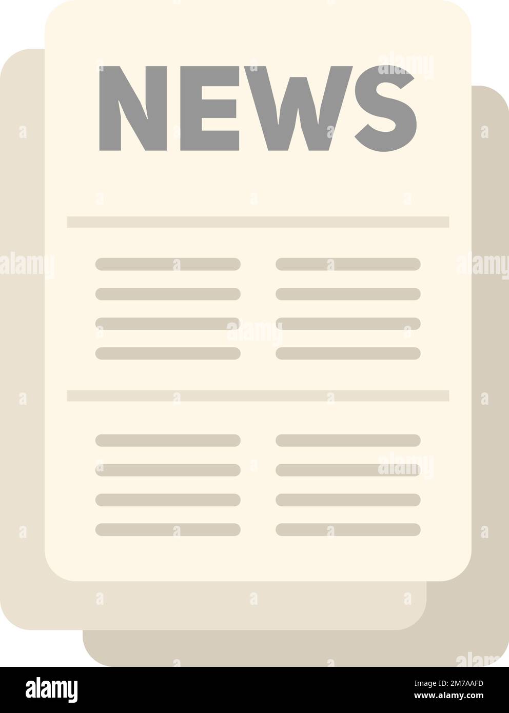 Newspaper icon flat vector. News paper. Web page isolated Stock Vector ...