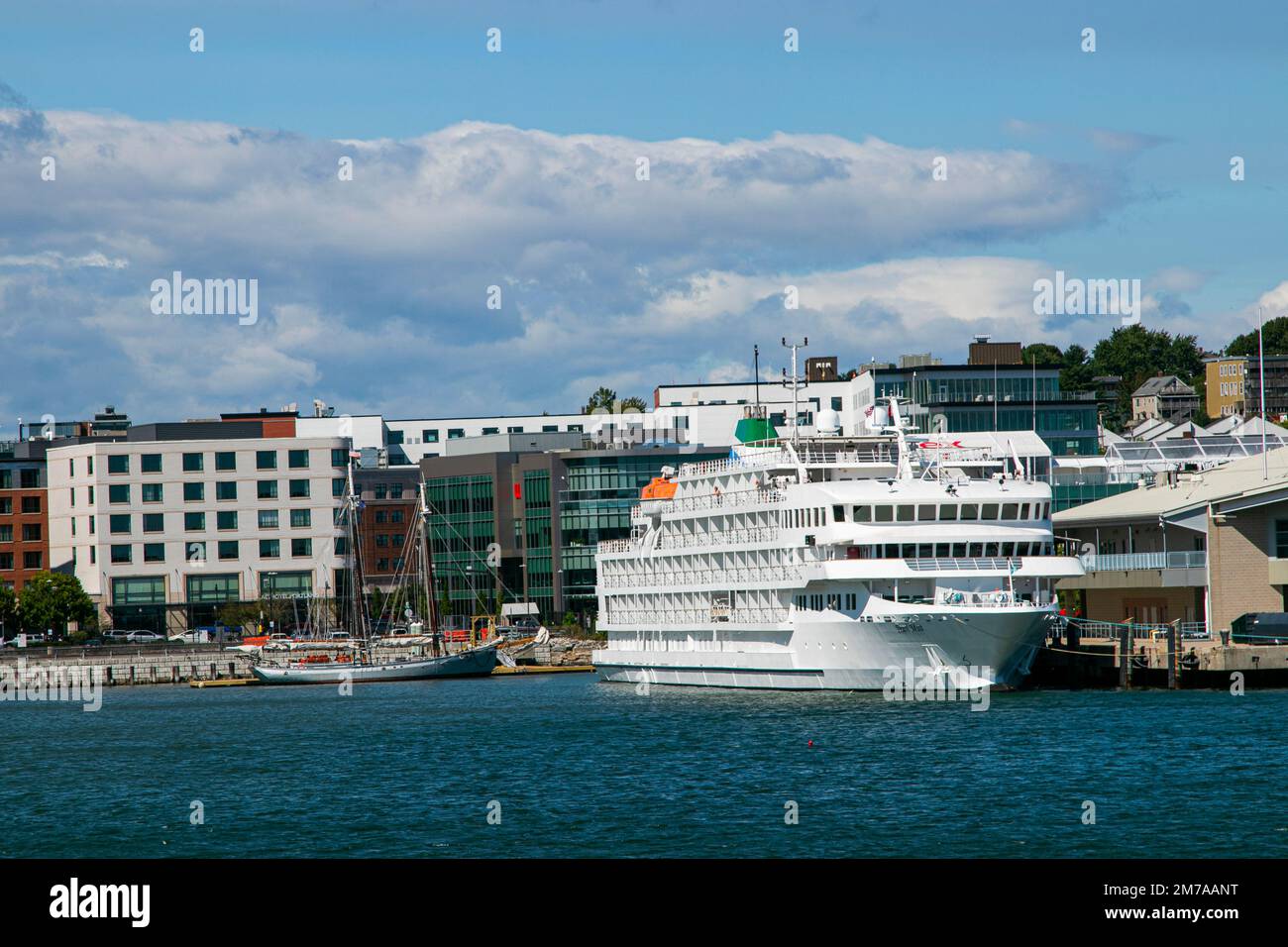 USA; Maine; Portland; Harbor and Bay; cruise port; cruise ships; Pearl ...
