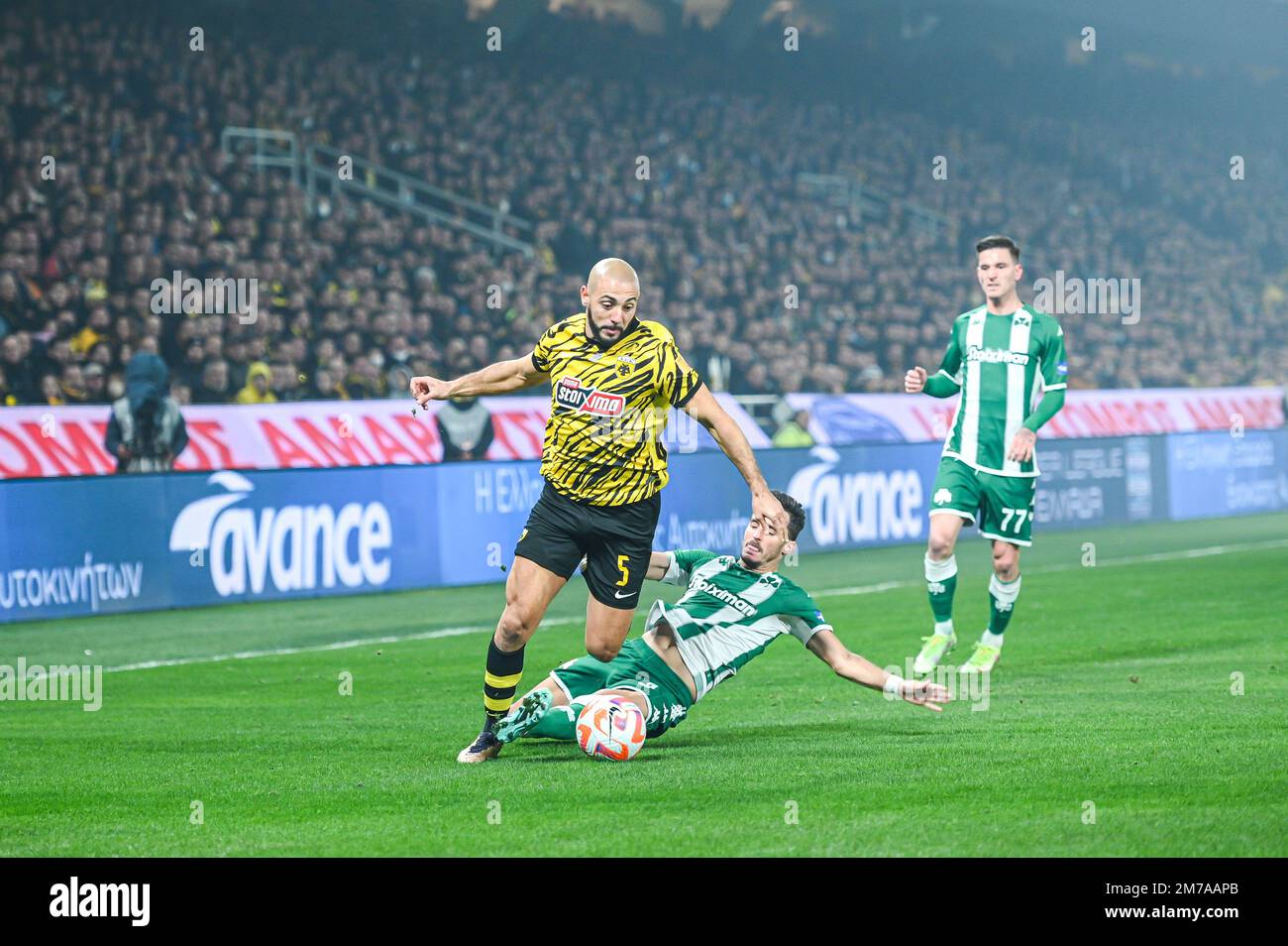 5 NORDIN AMRABAT of Aek FC during the Greek Super League, Matchday 17 ...