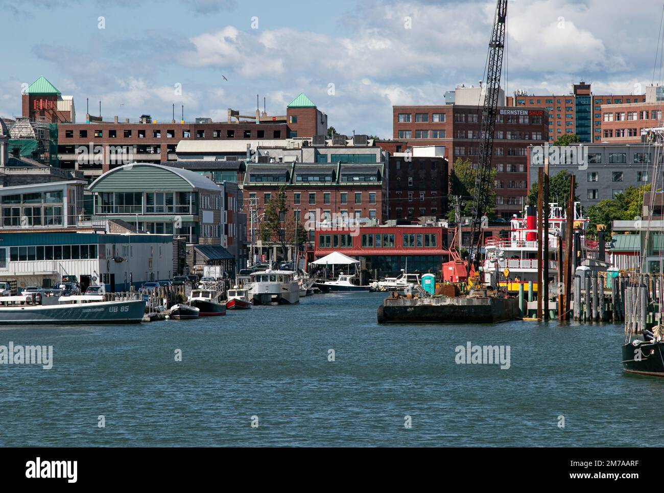 USA, Maine, Portland, Harbor and Bay Stock Photo - Alamy