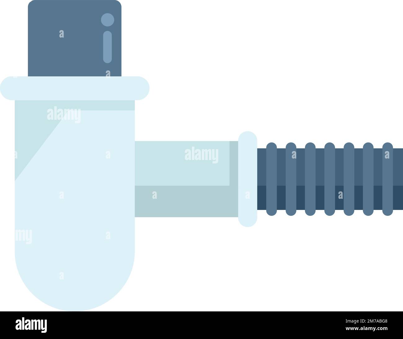 Service drain icon flat vector. Water pipeline. Sewer construction ...