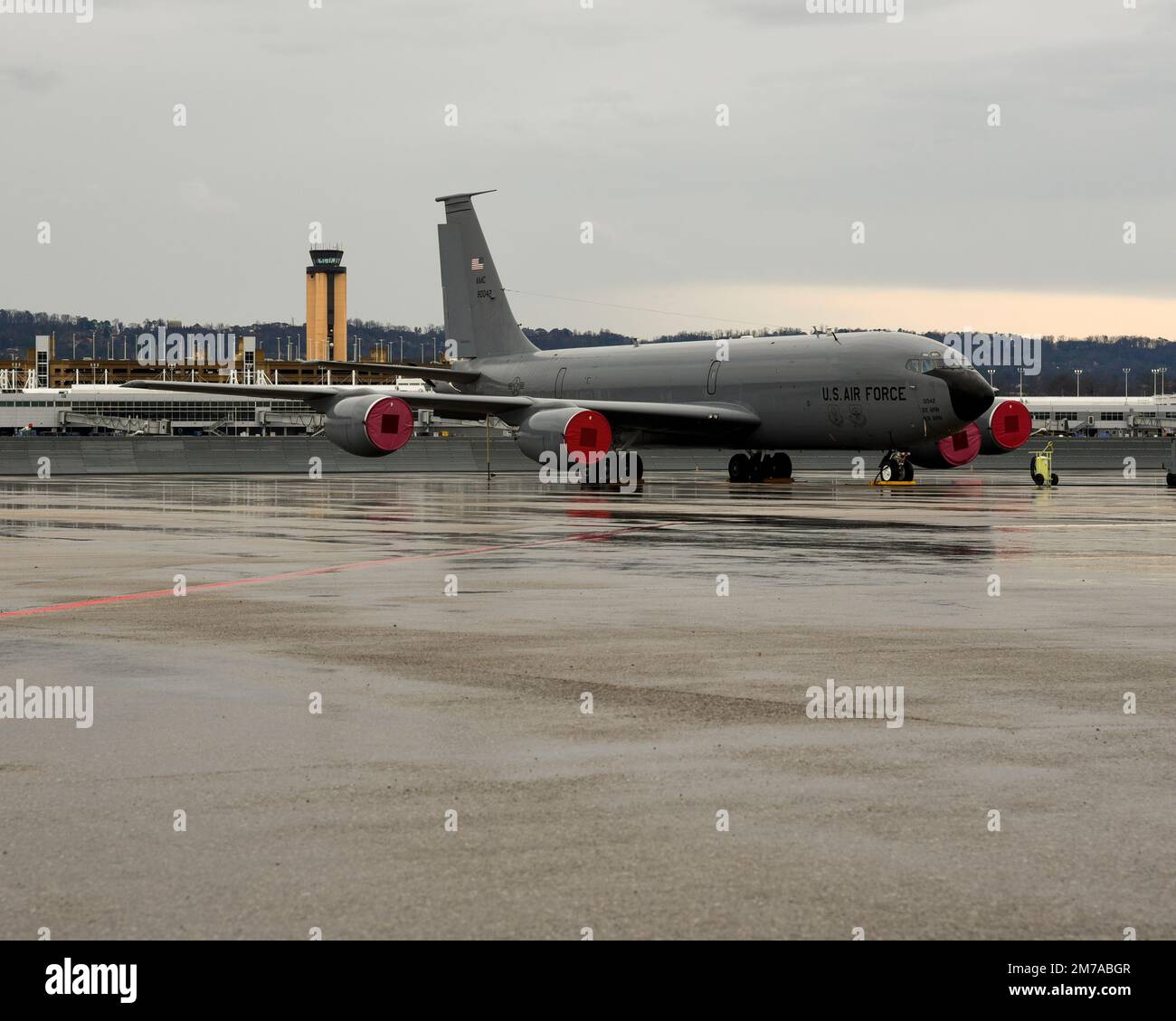 A KC-135R is parked on the flightline at Sumpter Smith JNGB, Alabama ...