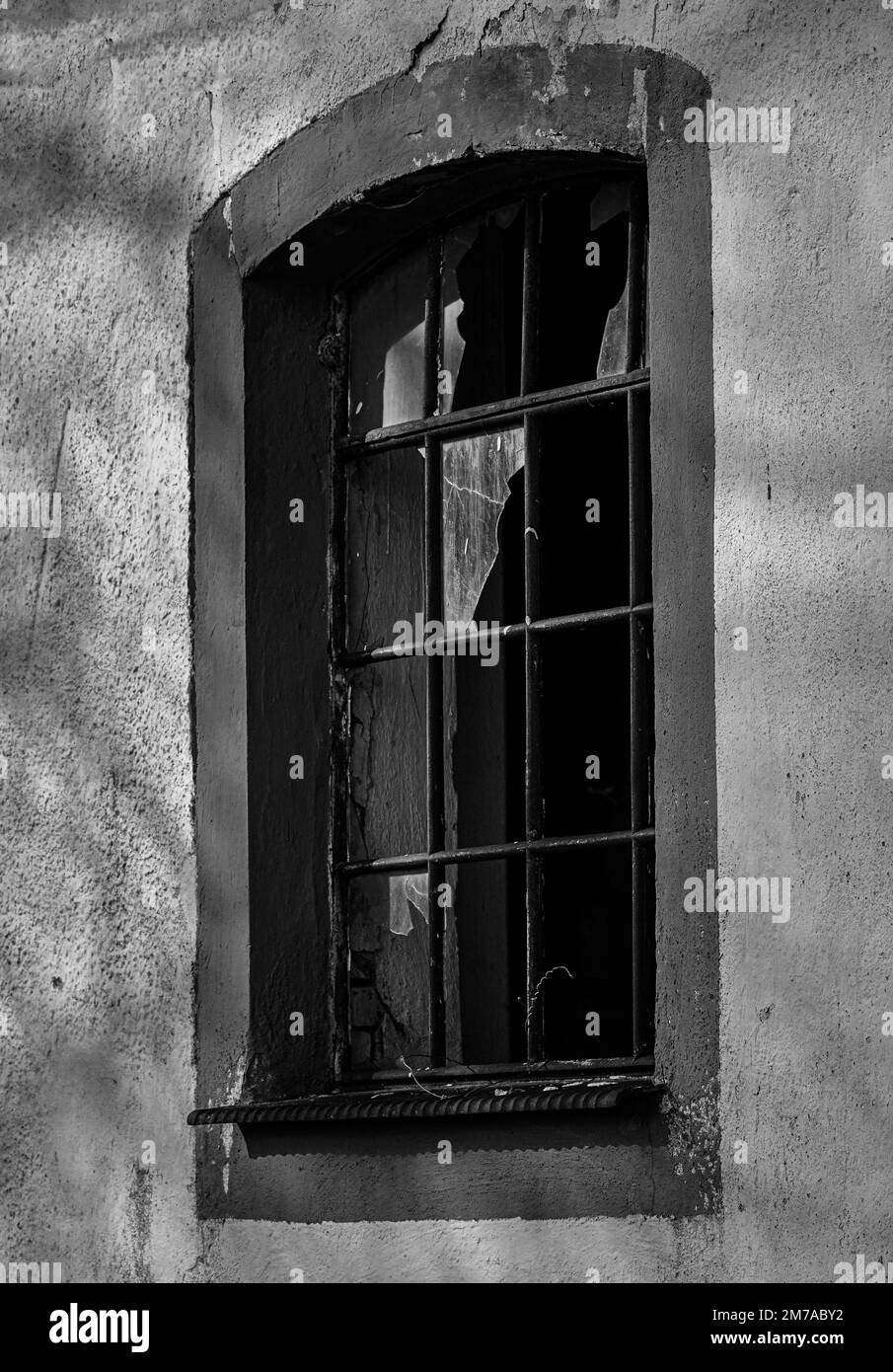 Old open broken window on hi-res stock photography and images - Alamy
