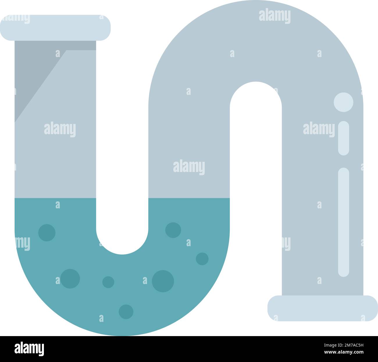 Water pipe icon flat vector. Service drain. Repair pump isolated Stock ...