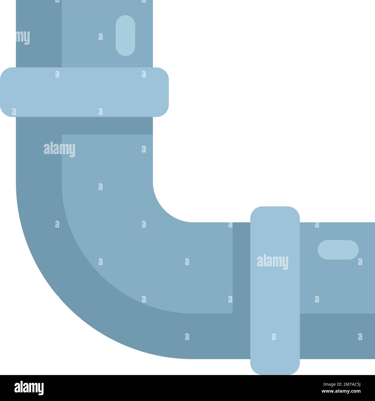 Curve pipe icon flat vector. Service drain. Pump sink isolated Stock ...