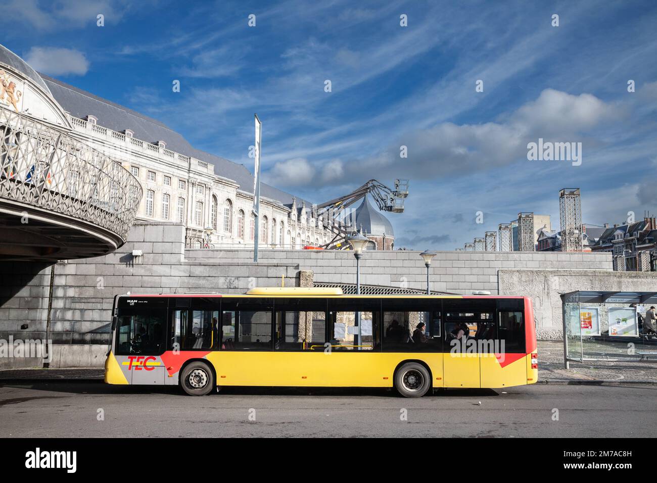 Picture of a TEC Bus in Liege, Belgium. Opérateur de transport de ...