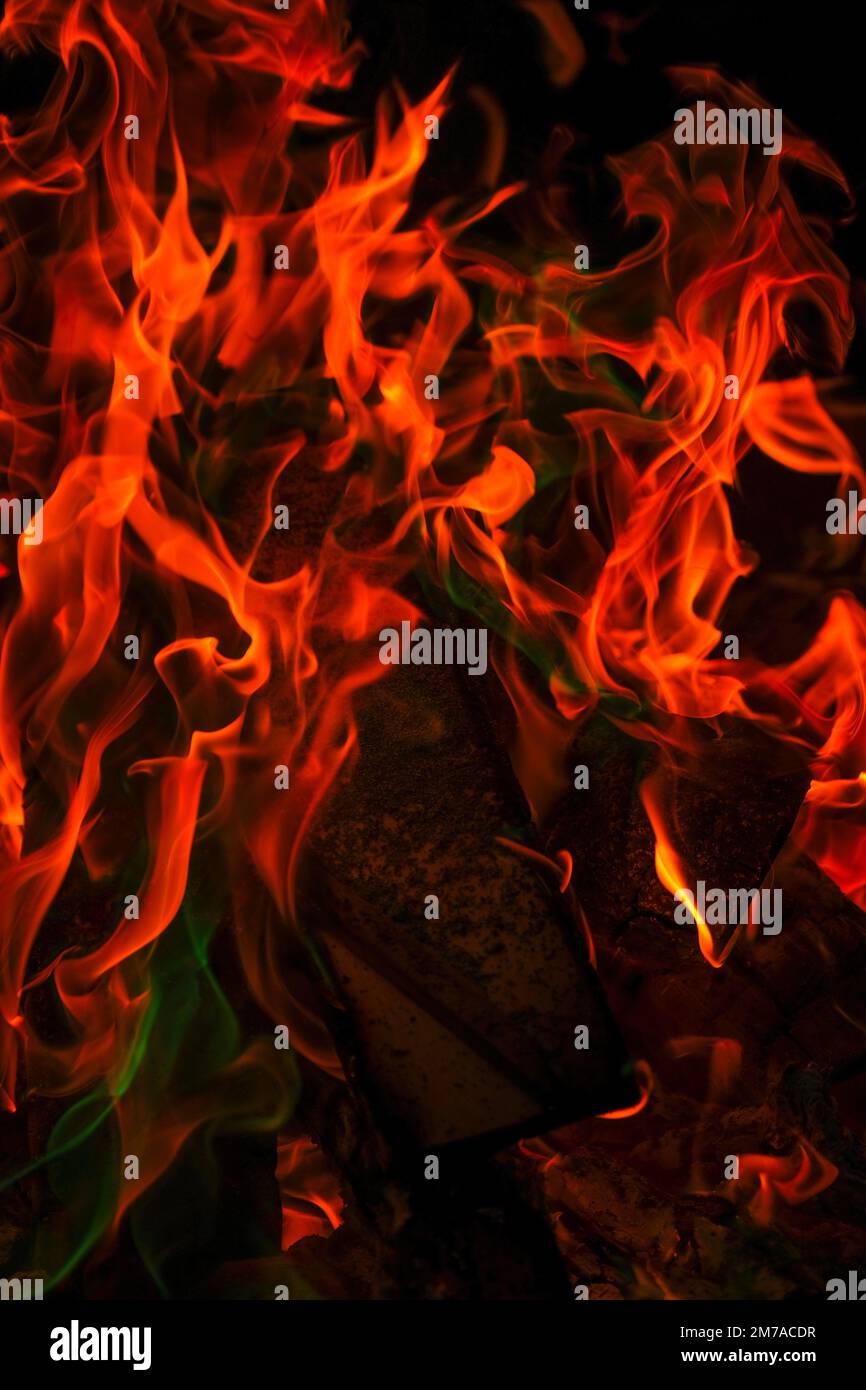 Sparks and flames wallpaper. Variegated flames and colorful sparks ...