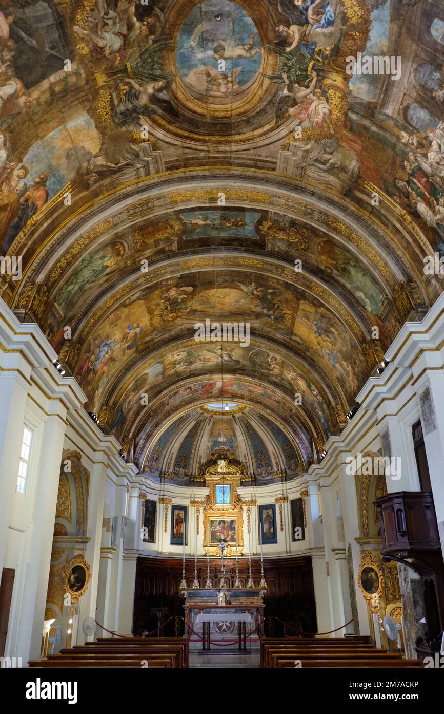 The vault of the Our Lady of Victory Church - Valletta, Malta Stock ...