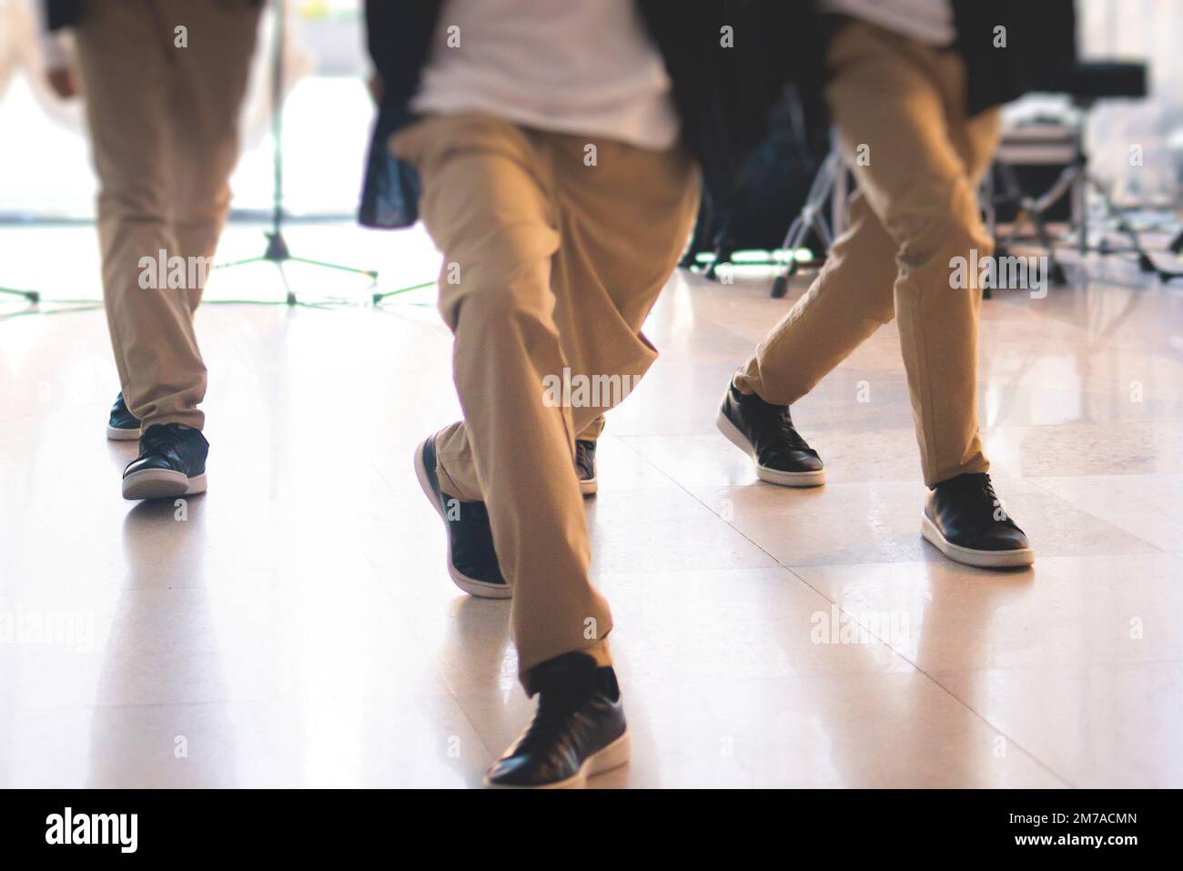 Group of hip-hop dancers performance on a stage, modern contemporary ...