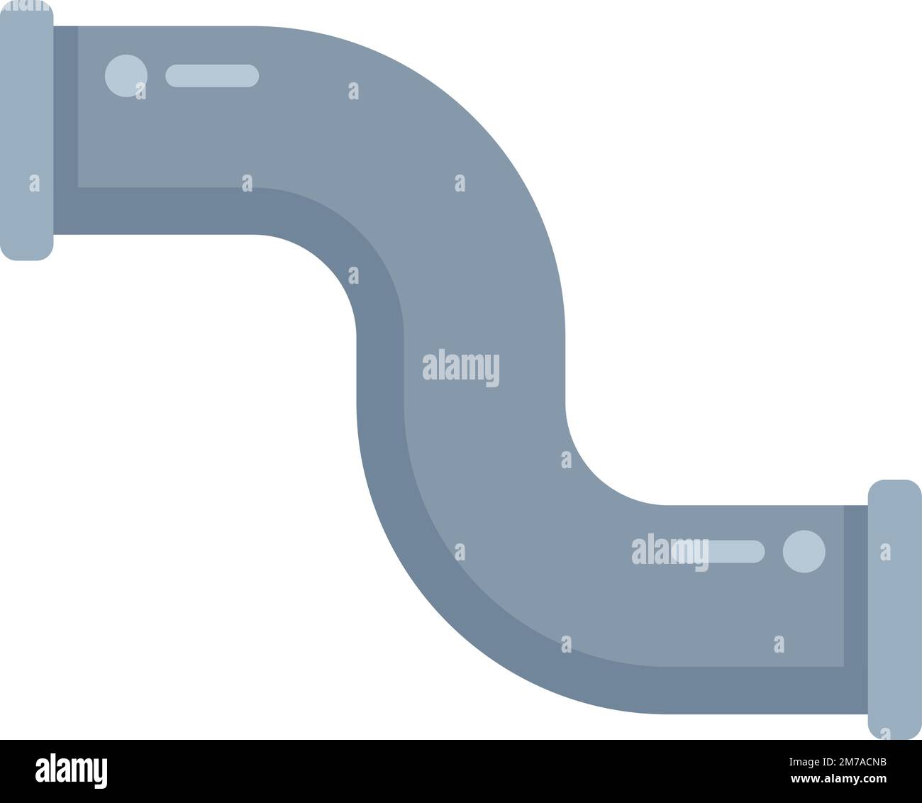 Plumber pipe icon flat vector. Water service. Tube sewage isolated ...