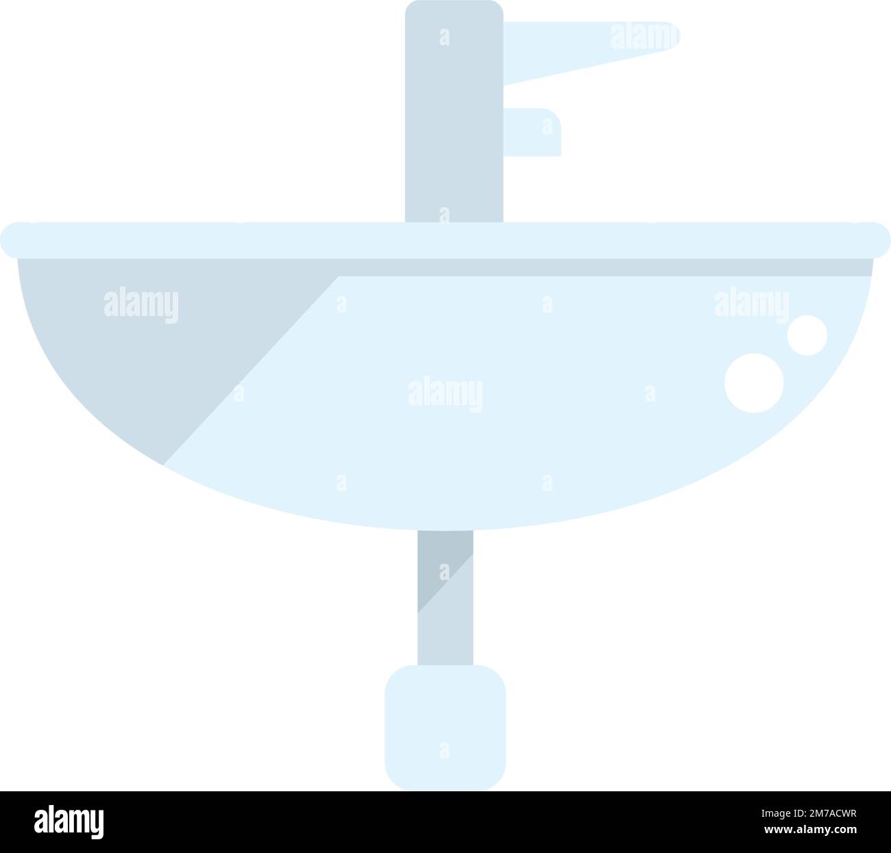Modern wash basin icon flat vector. Water plumbing. Pump repair ...