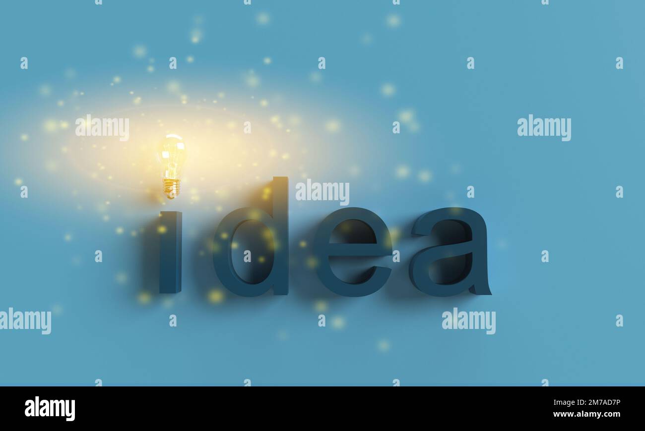 Lamp lightbulb flare orange yellow golden color blue background ...