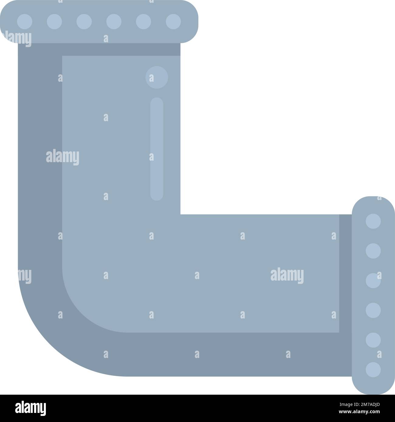 Pipe corner icon flat vector. Water sewer. Service plumber isolated ...
