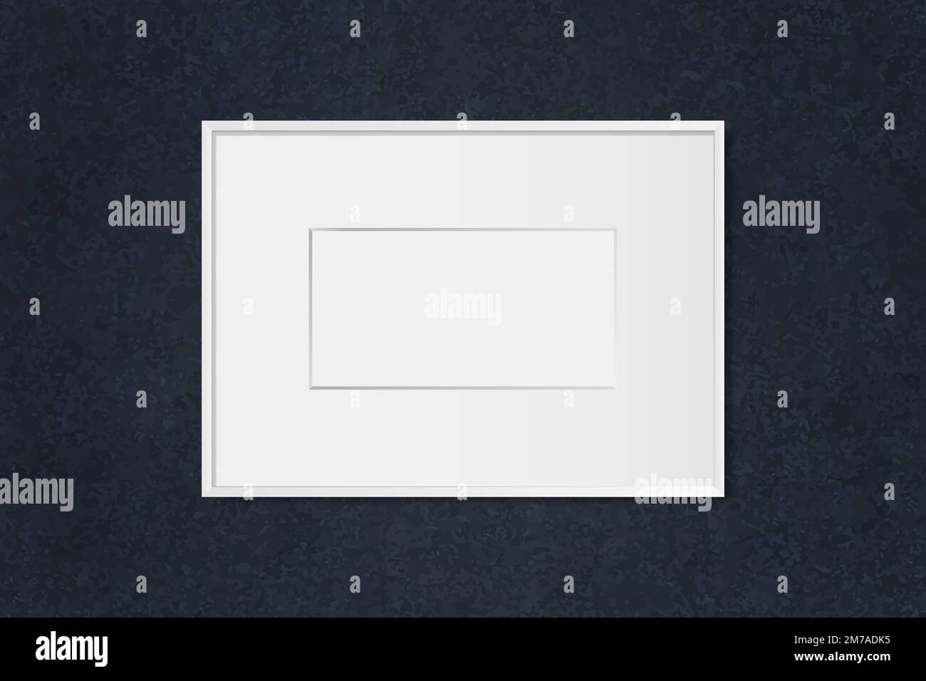 Empty blue frame mockup Stock Vector Images - Alamy