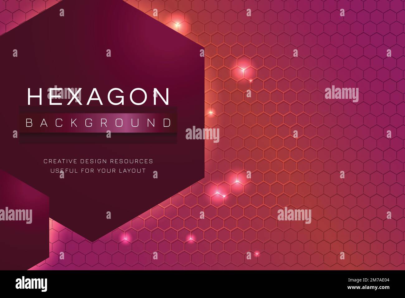 Maroon hexagon background design vector Stock Vector Image & Art - Alamy