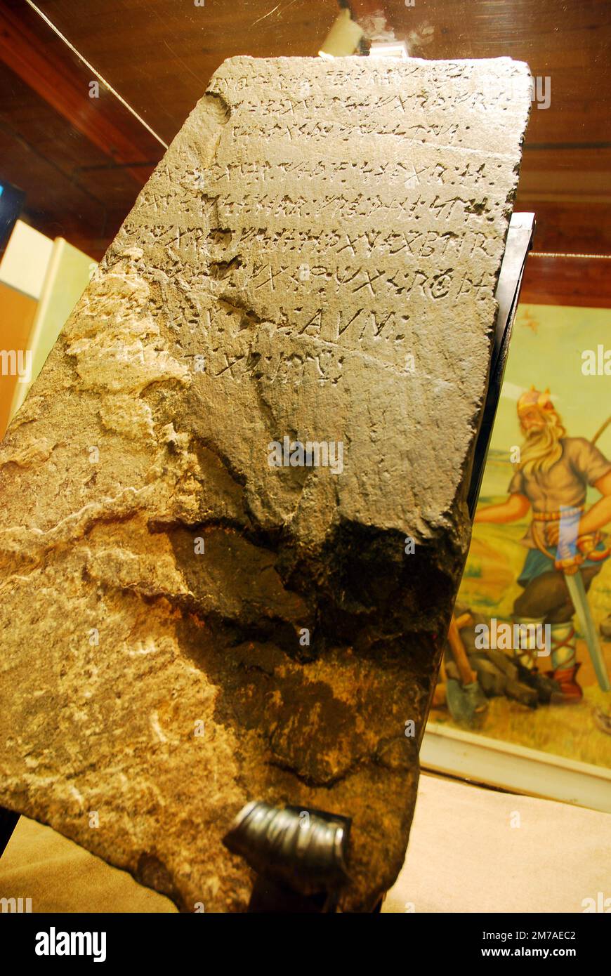 The controversial Kensington Rune on display in Alexandria, Minnesota ...